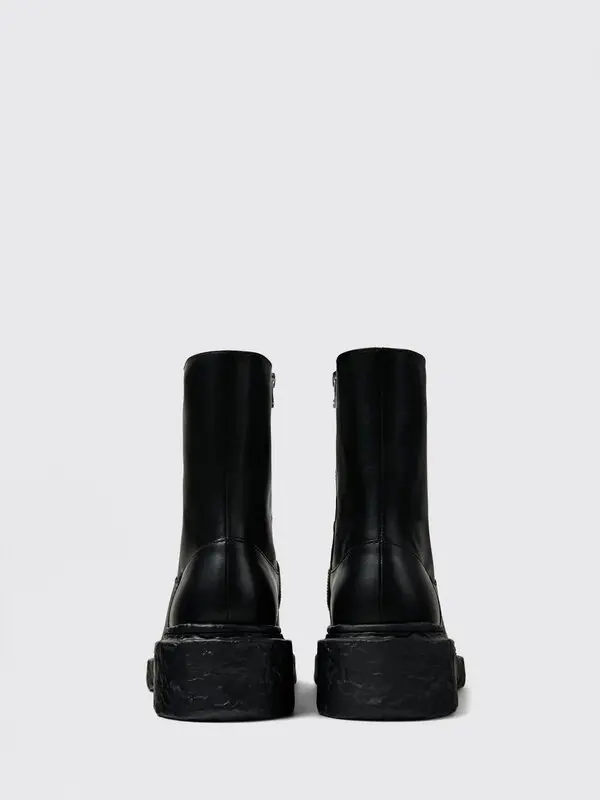 Camper Leather Ankle Boots - Black
