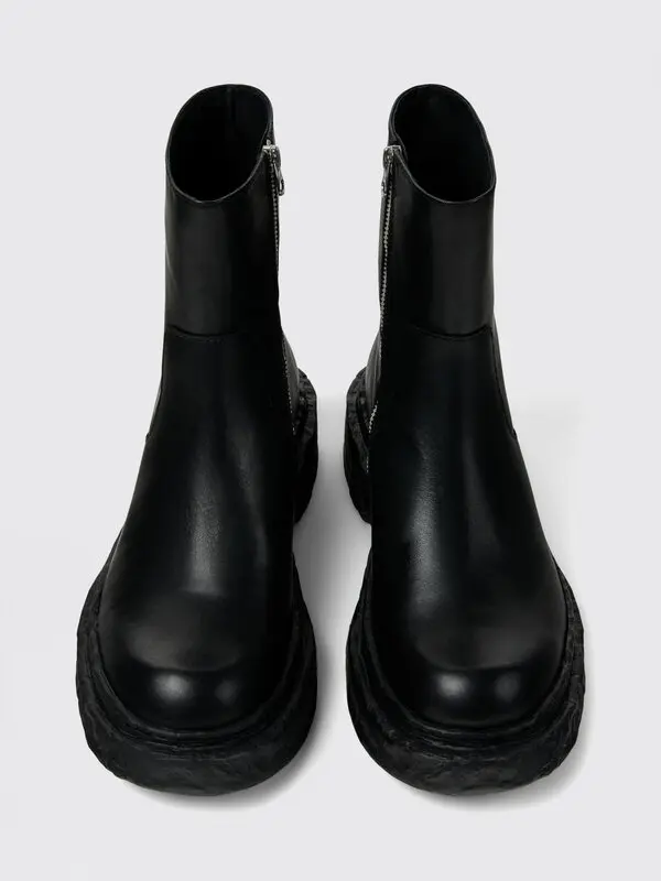 Camper Leather Ankle Boots - Black