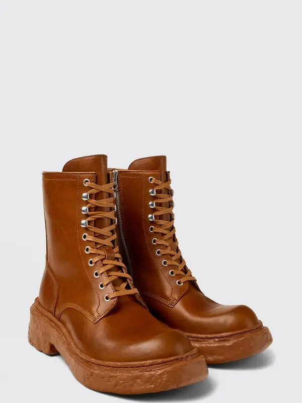 Camper Combat Boot - Brown
