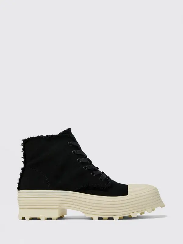 Camper Lace-up Combat Boots - Black