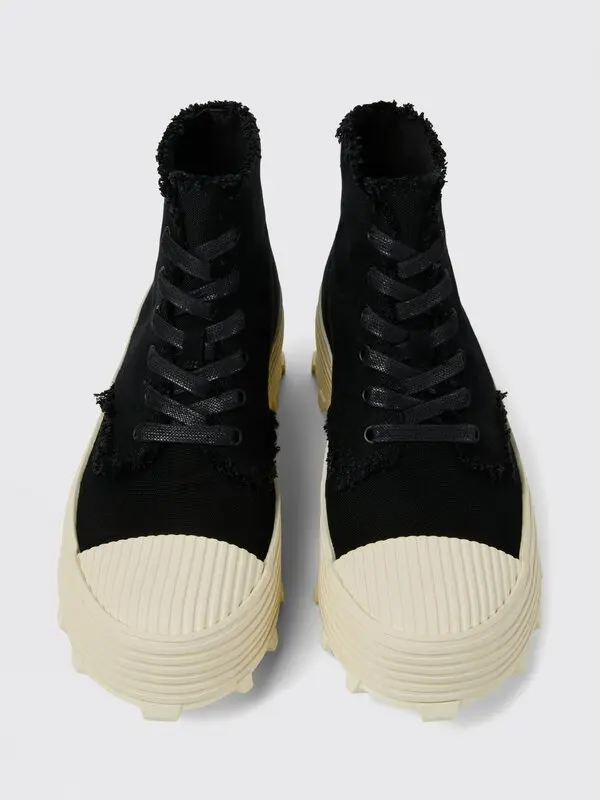 Camper Lace-up Combat Boots - Black