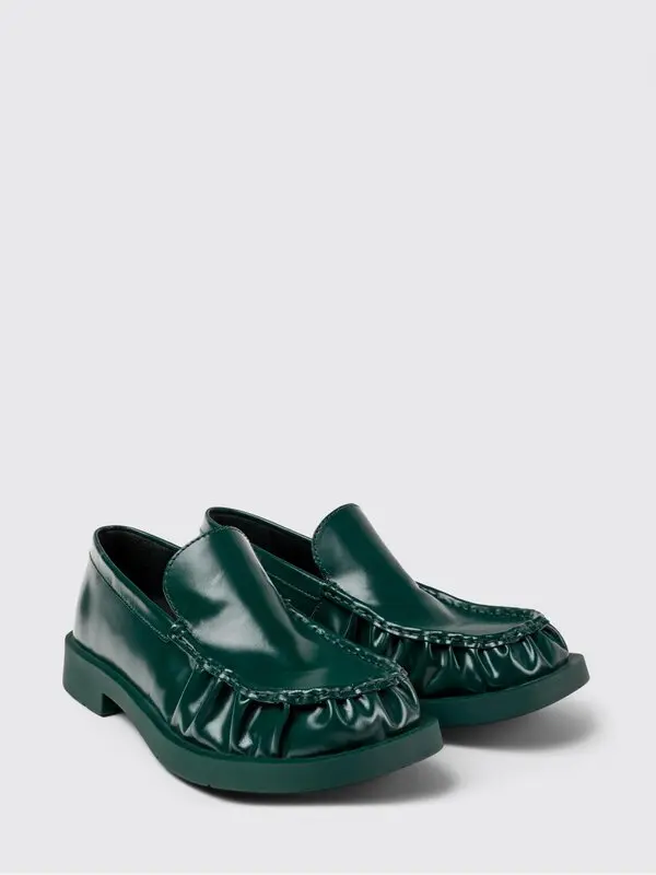 Camper Gathered Loafers - Green