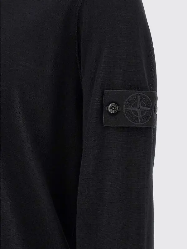 Stone Island Virgin Wool Jumper - Black