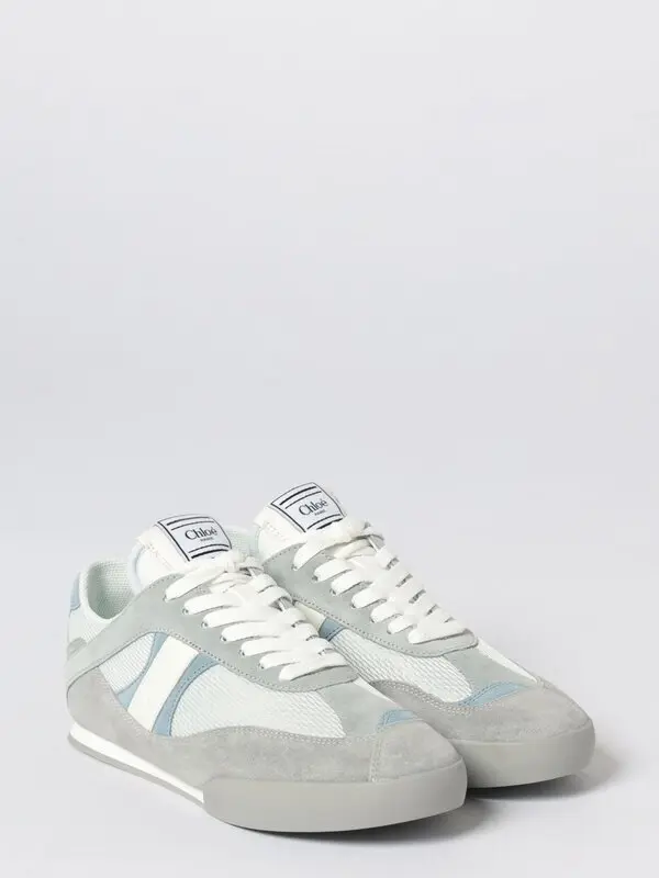 Chloé Lace Up Sneakers - Gnawed Blue