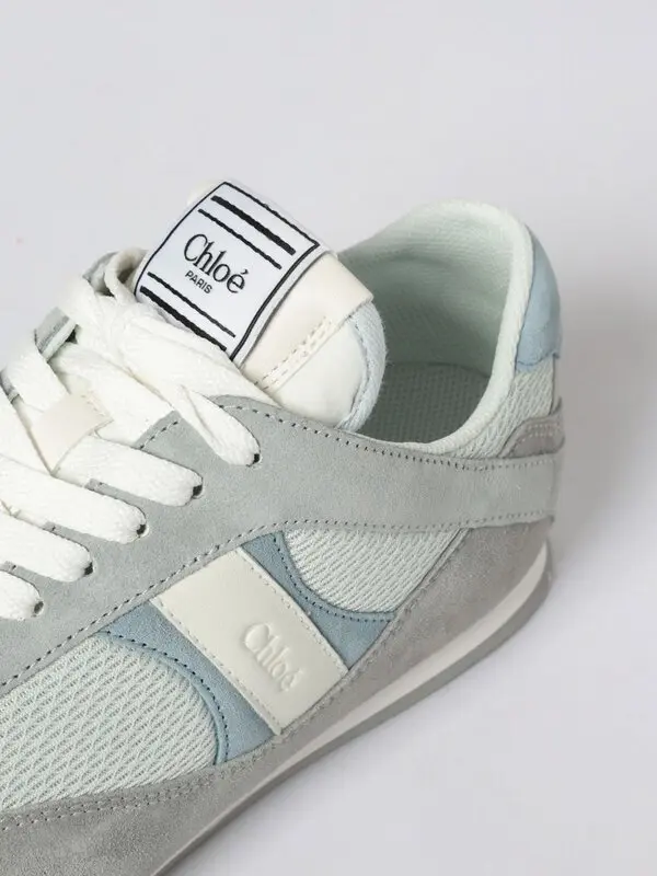 Chloé Lace Up Sneakers - Gnawed Blue