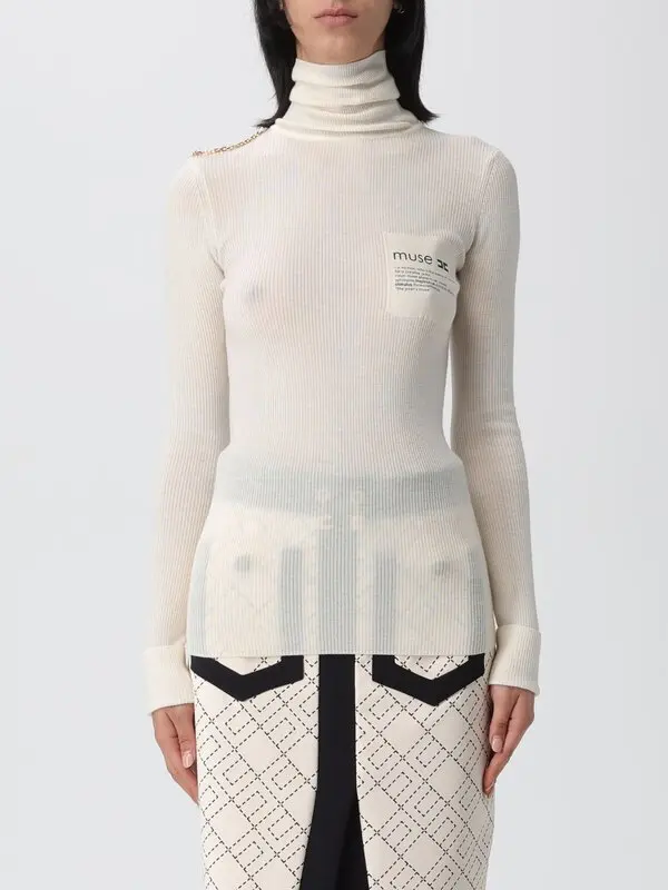 Elisabetta Franchi Pullover In Milk - 25% Off | Editorialist