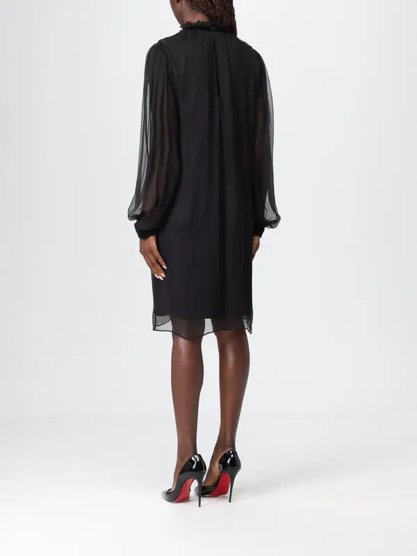 Nina Ricci Sheer High Neck Dress