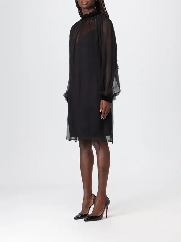 Nina Ricci Sheer High Neck Dress