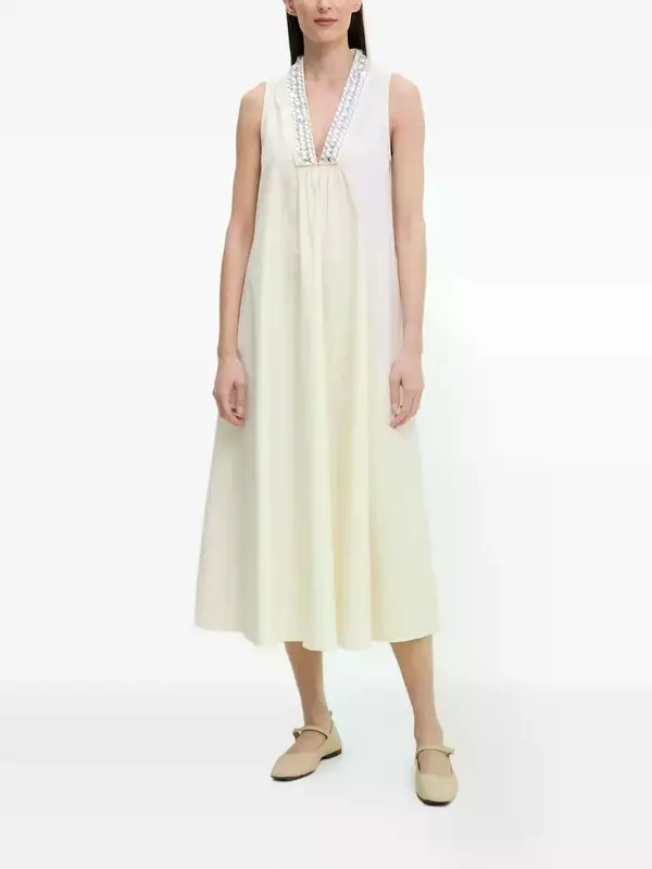 ISABELLE BLANCHE Crystal-embellished Sleeveless Dress