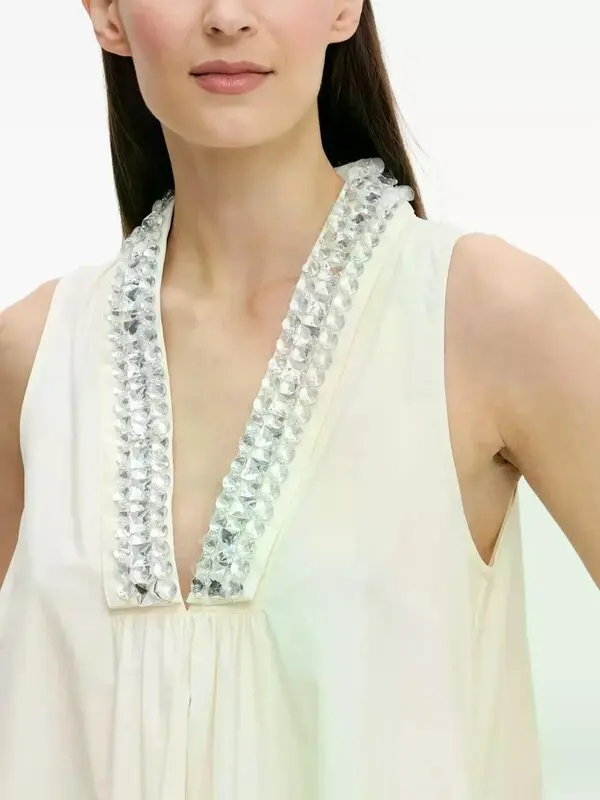 ISABELLE BLANCHE Crystal-embellished Sleeveless Dress