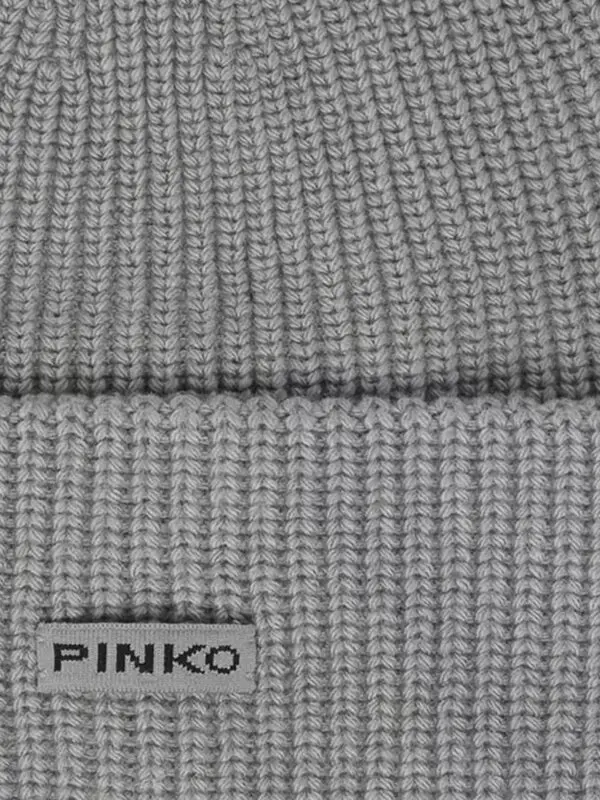 Pinko Rib-knit Beanie - Grey
