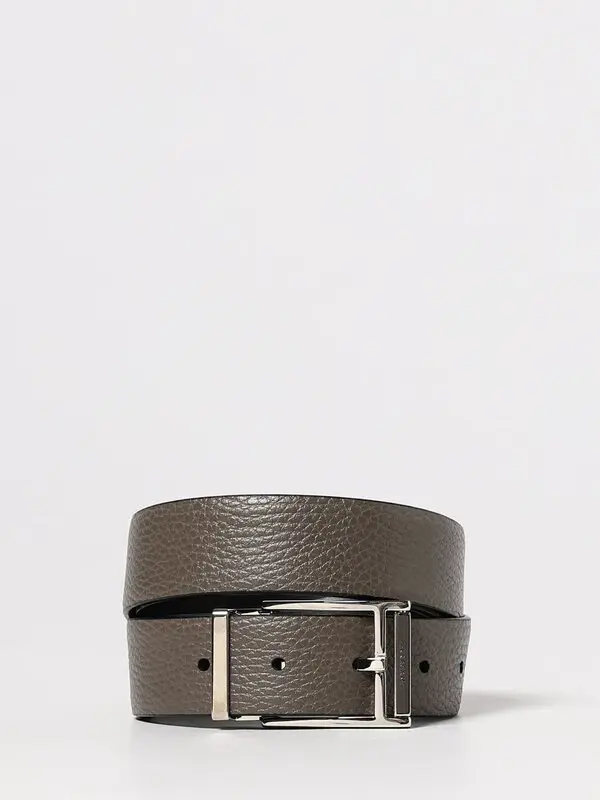 FERRAGAMO Leather Belt - Grey
