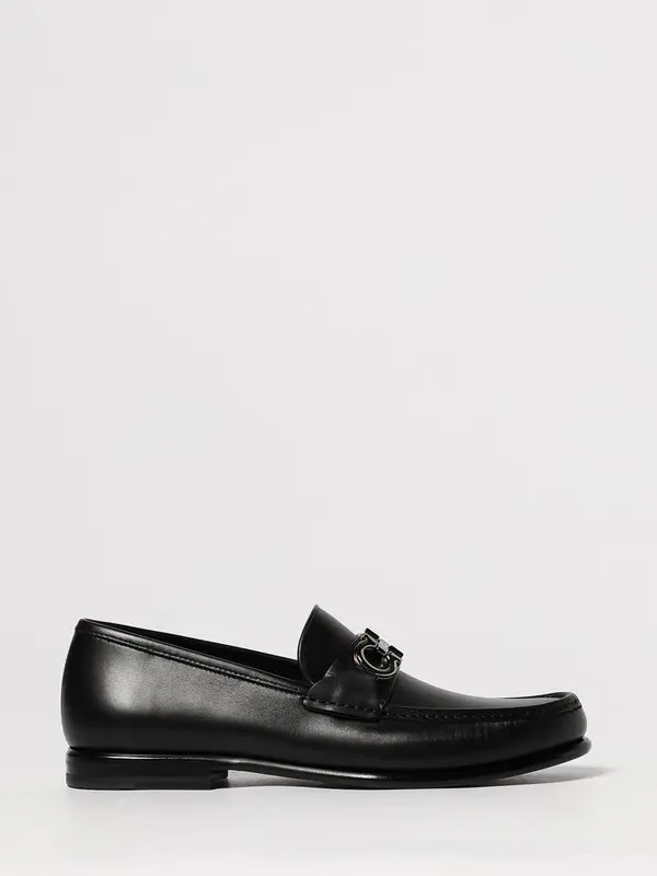 FERRAGAMO Loafers With Horsebit Detail - Black