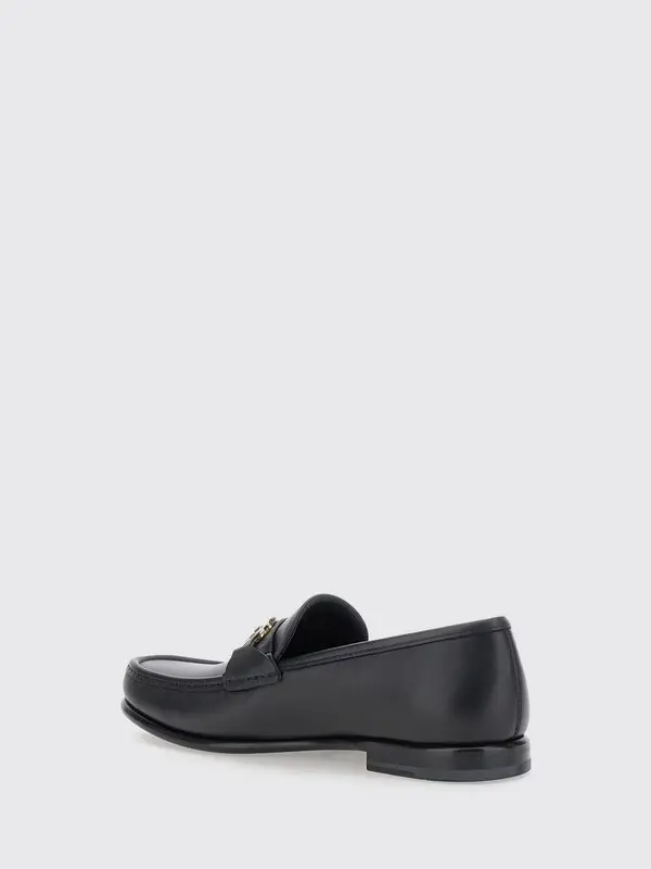 FERRAGAMO Calfskin Penny Loafers With Gancini Logo