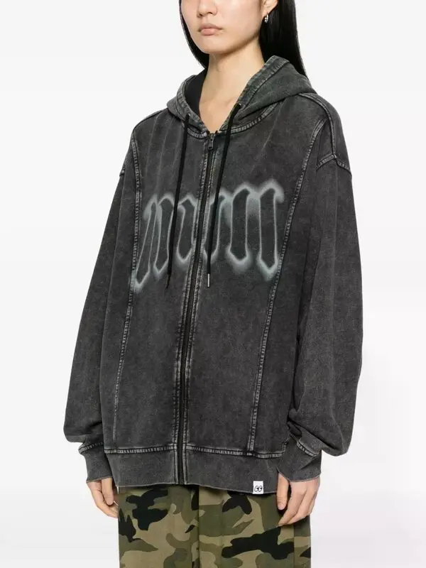 MINI CREAM Graphic-print Zip Up Hoodie