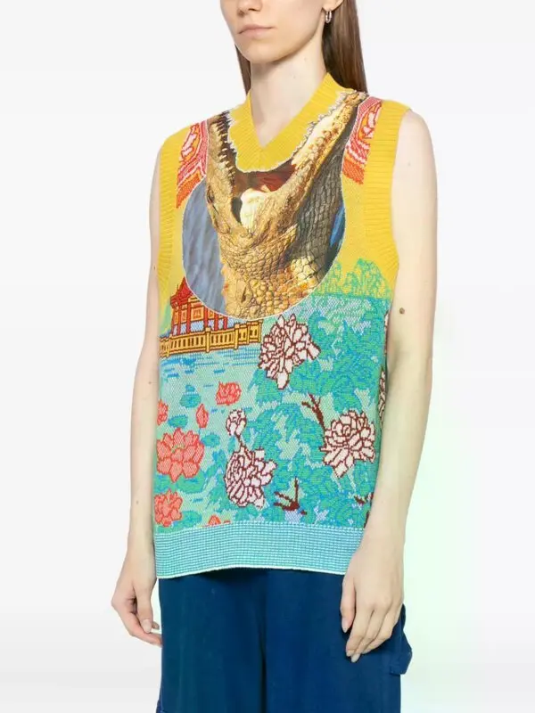 PENULTIMATE Graphic-print Vest