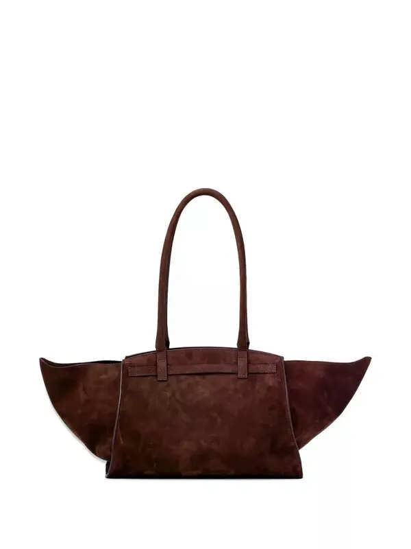 Benedetta Bruzziches Suede Shoulder Bag With Clasp - Brown