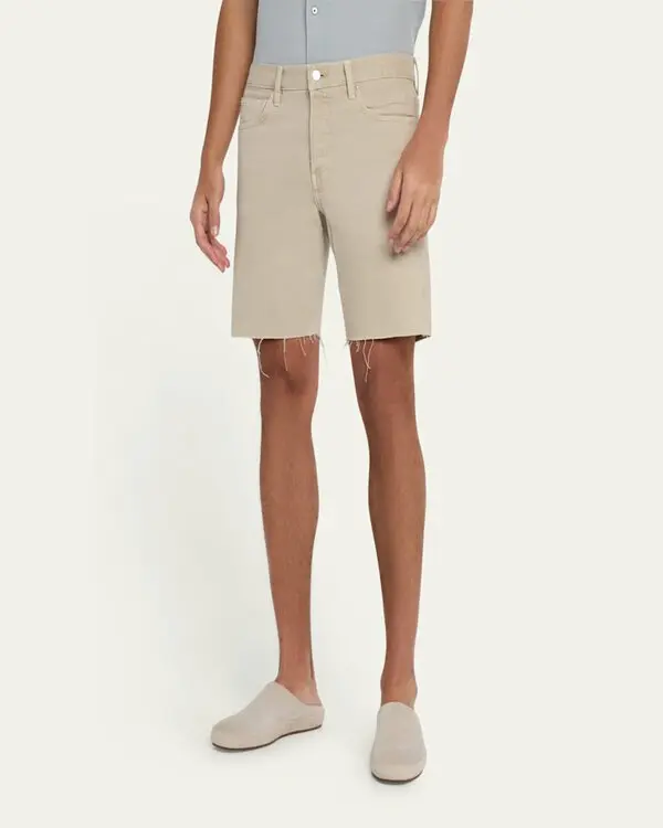 FRAME Relaxed Raw Hem Shorts