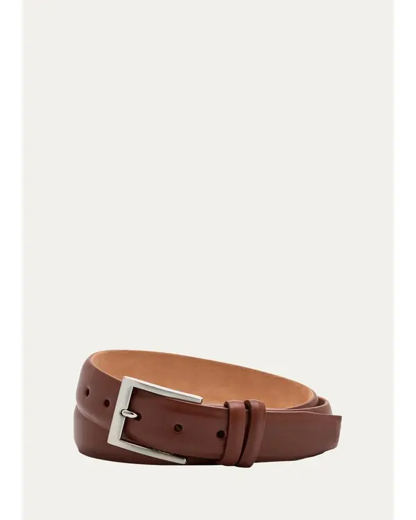 W.KLEINBERG Semi-matte Calf Leather Belt