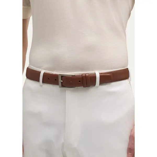 W.KLEINBERG Semi-matte Calf Leather Belt