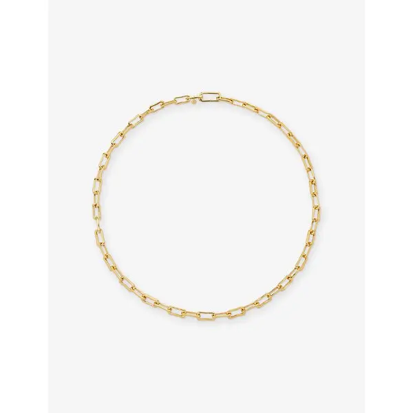 Monica Vinader Alta Mini 18ct Yellow Vermeil Chain Necklace - Gold