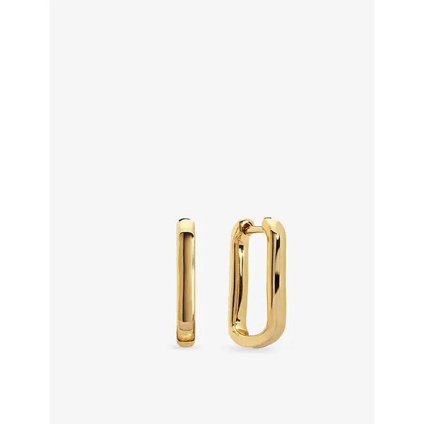 Monica Vinader Alta 18ct Yellow Vermeil Huggie Earrings - Gold