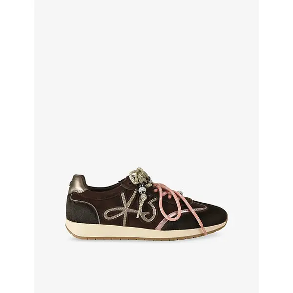 Kurt Geiger Lala Suede Trainers - Brown/oth