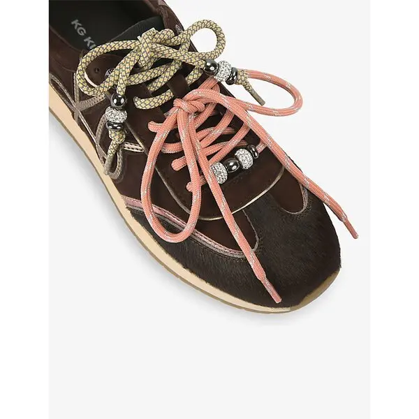 Kurt Geiger Lala Suede Trainers - Brown/oth