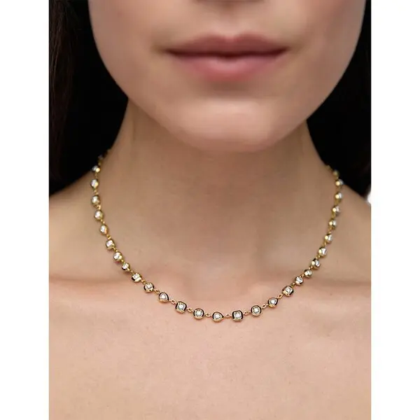 Monica Vinader 18ct Yellow Vermeil 0.5ct Lab-grown Diamond Cluster Necklace - Gold