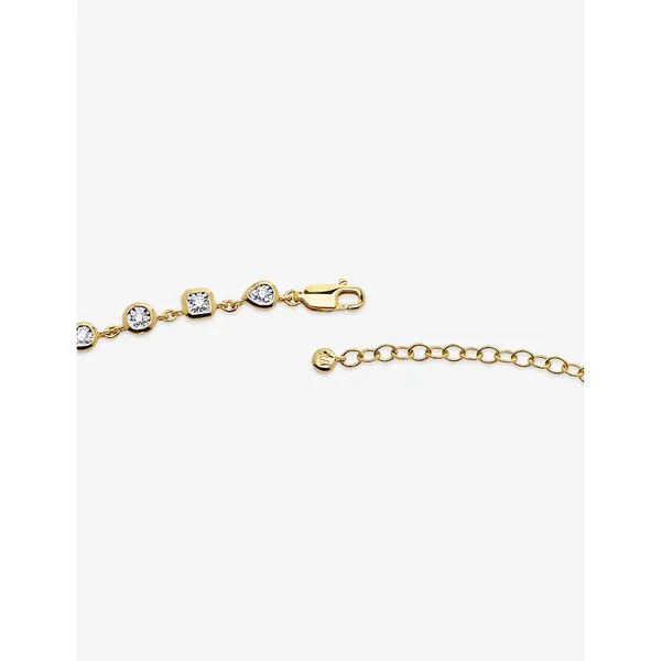 Monica Vinader 18ct Yellow Vermeil 0.5ct Lab-grown Diamond Cluster Necklace - Gold