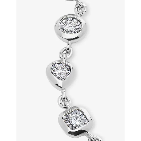 Monica Vinader Bezel Cluster Necklace - Silver