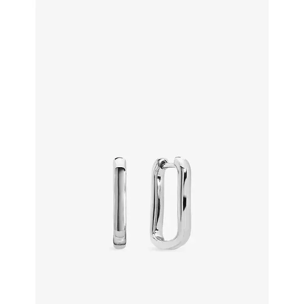 Monica Vinader Alta Capture Huggie Earrings - Silver