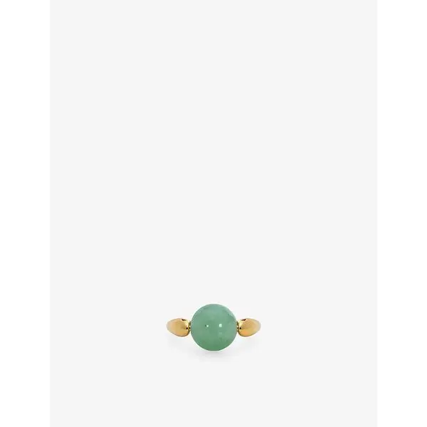 Monica Vinader Kate Young X Aventurine Gemstone Ring - Green
