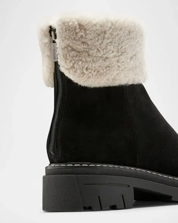 La Canadienne Dwayne Shearling-lined Suede Booties