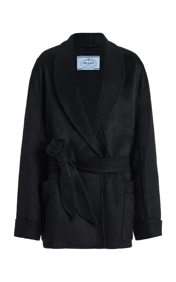 Prada Oversized Wool Robe Jacket