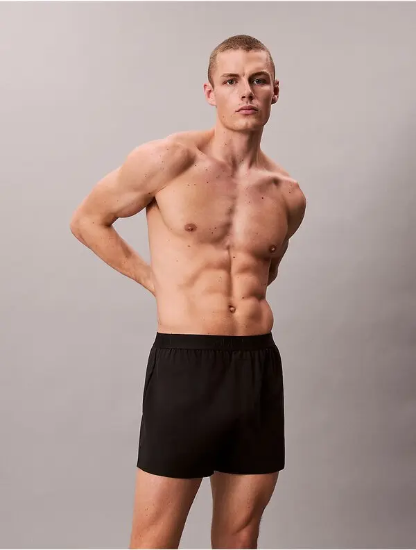 CALVIN KLEIN BLACK LABEL Calvin Klein Ck Lounge Slim Knit Boxer - Black