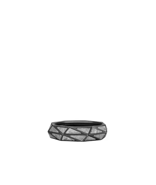 David Yurman Faceted Band Ring - Black Titanium