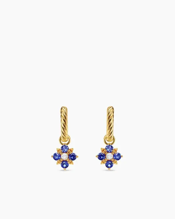 David Yurman Petite Modern Renaissance Color Drop Earrings - Sapphire