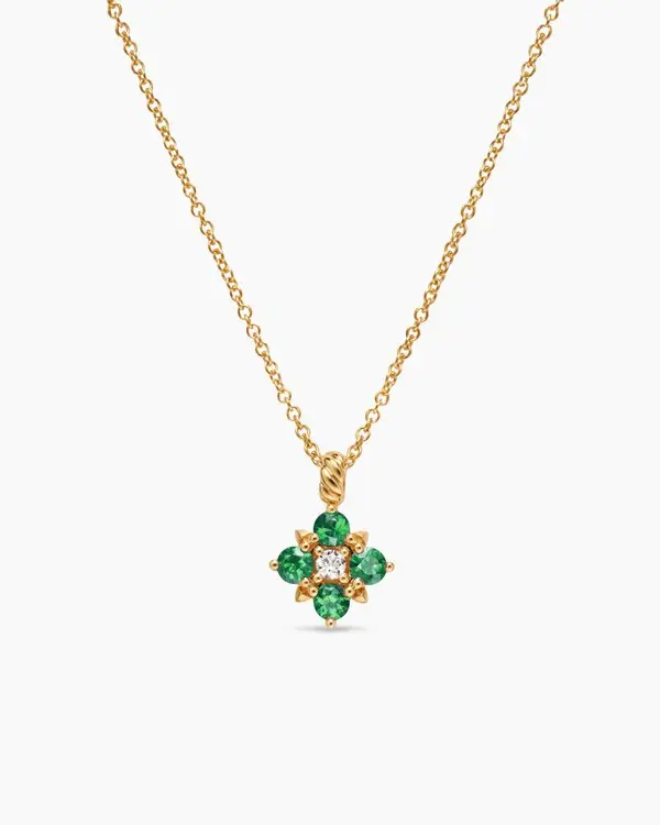 David Yurman Petite Modern Renaissance® Pendant Necklace - Emerald