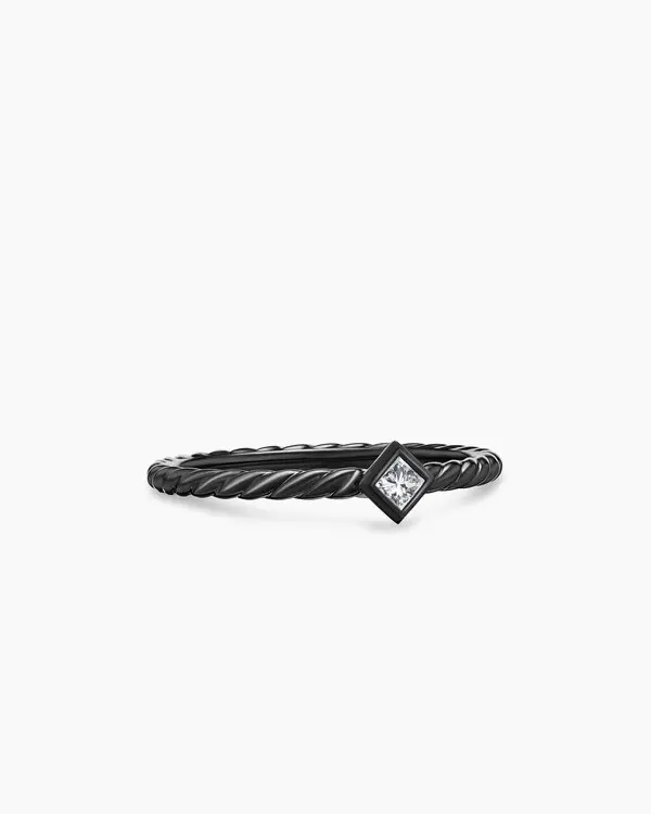 David Yurman Cable Stack Ring With - Diamond
