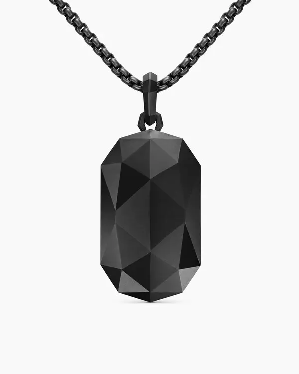 David Yurman Faceted Amulet - Black Titanium