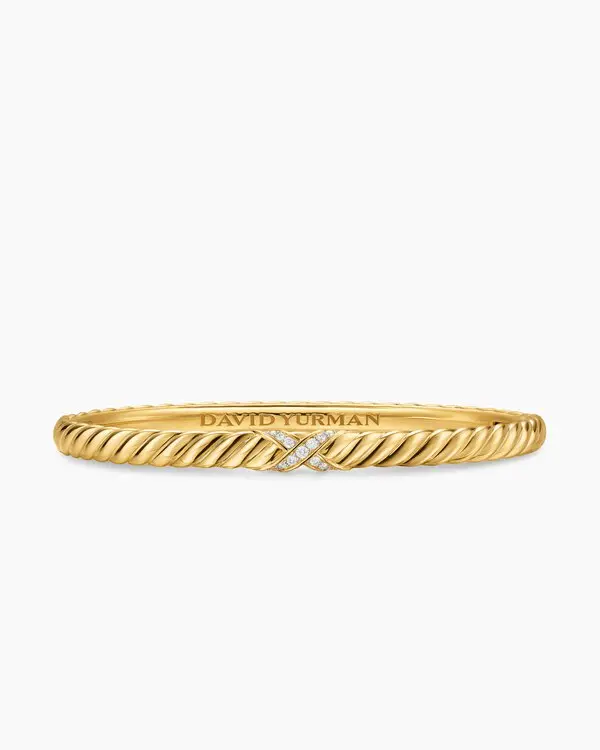 David Yurman Sculpted Cable X Bracelet - Diamond
