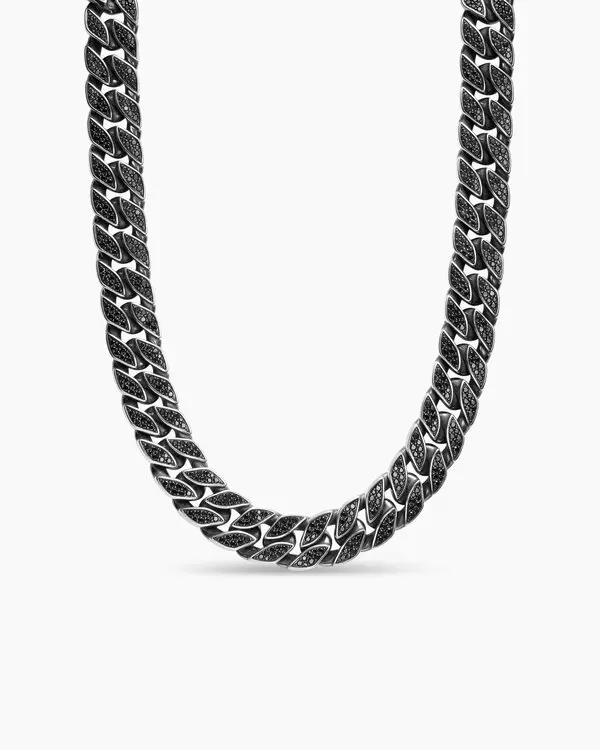 David Yurman Curb Chain Necklace - Black Diamond