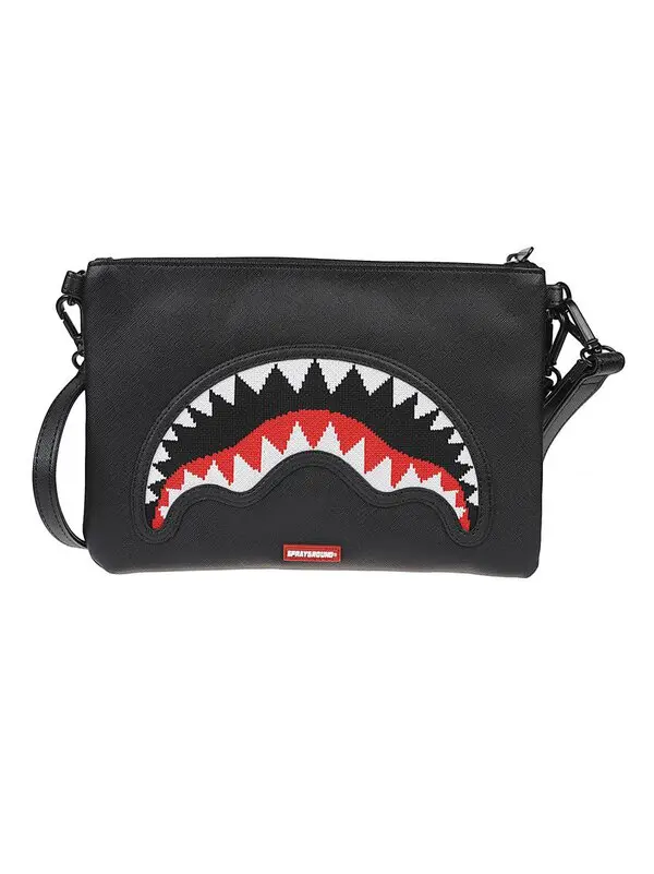 SPRAYGROUND Fly Knit Mouth Crossover Clutch - Black