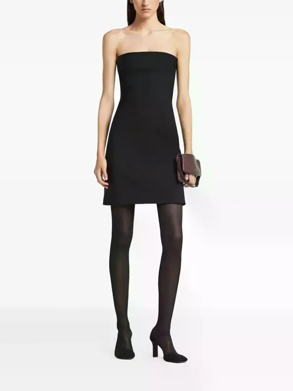 COURREGES Embroidered Strapless Mini Dress