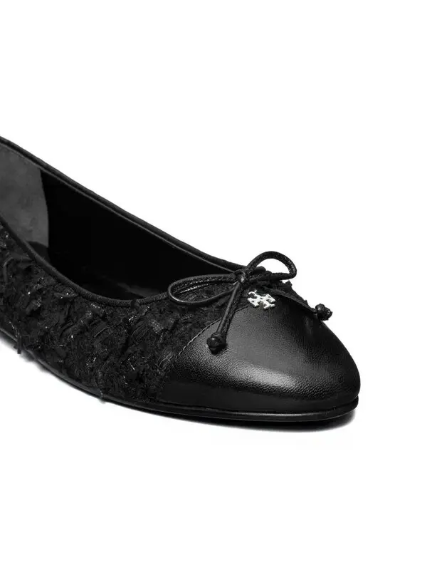 Tory Burch Tweed Cap-toe Ballet Flats