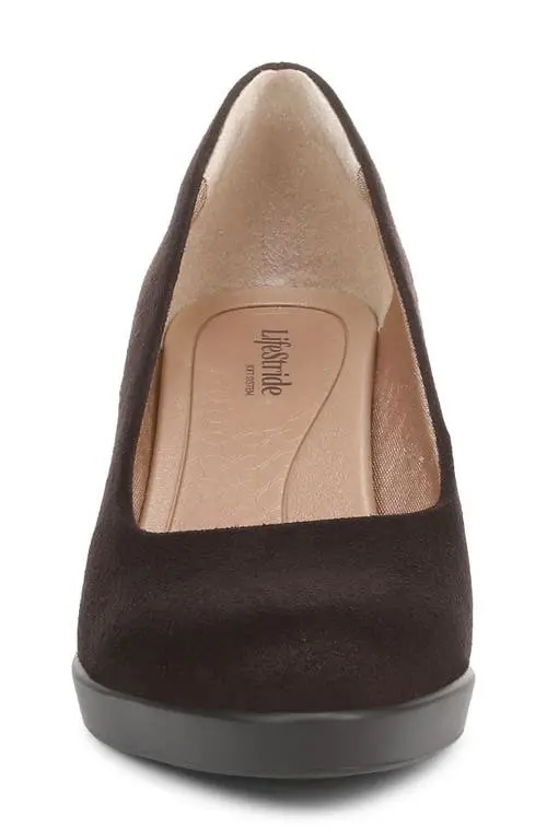 LIFESTRIDE Elevate Platform Pump - Dark Chocolate