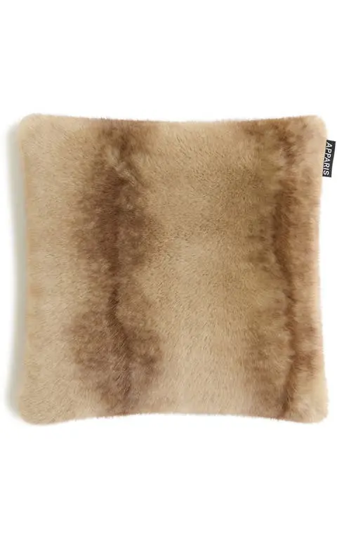 Apparis Brenn Pluche™ Faux Mink Accent Pillow - Blonde Mink