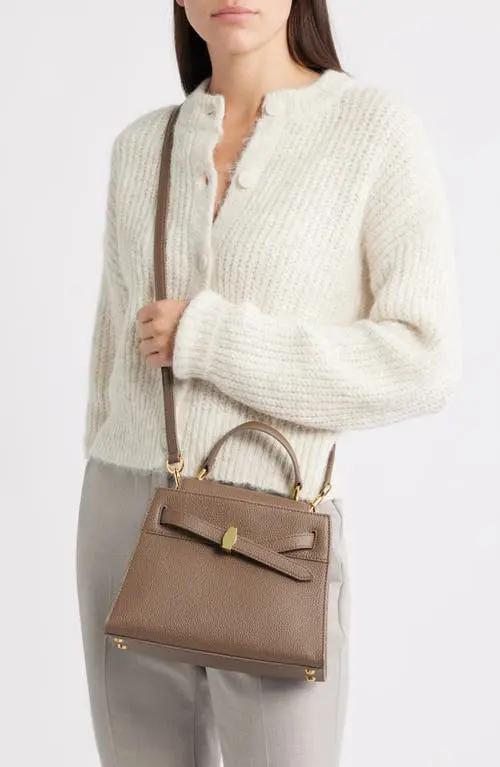 Veronica Beard Dash Leather Top Handle Bag - Bark