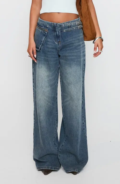 Princess Polly Platrow Wide Leg Cargo Jeans